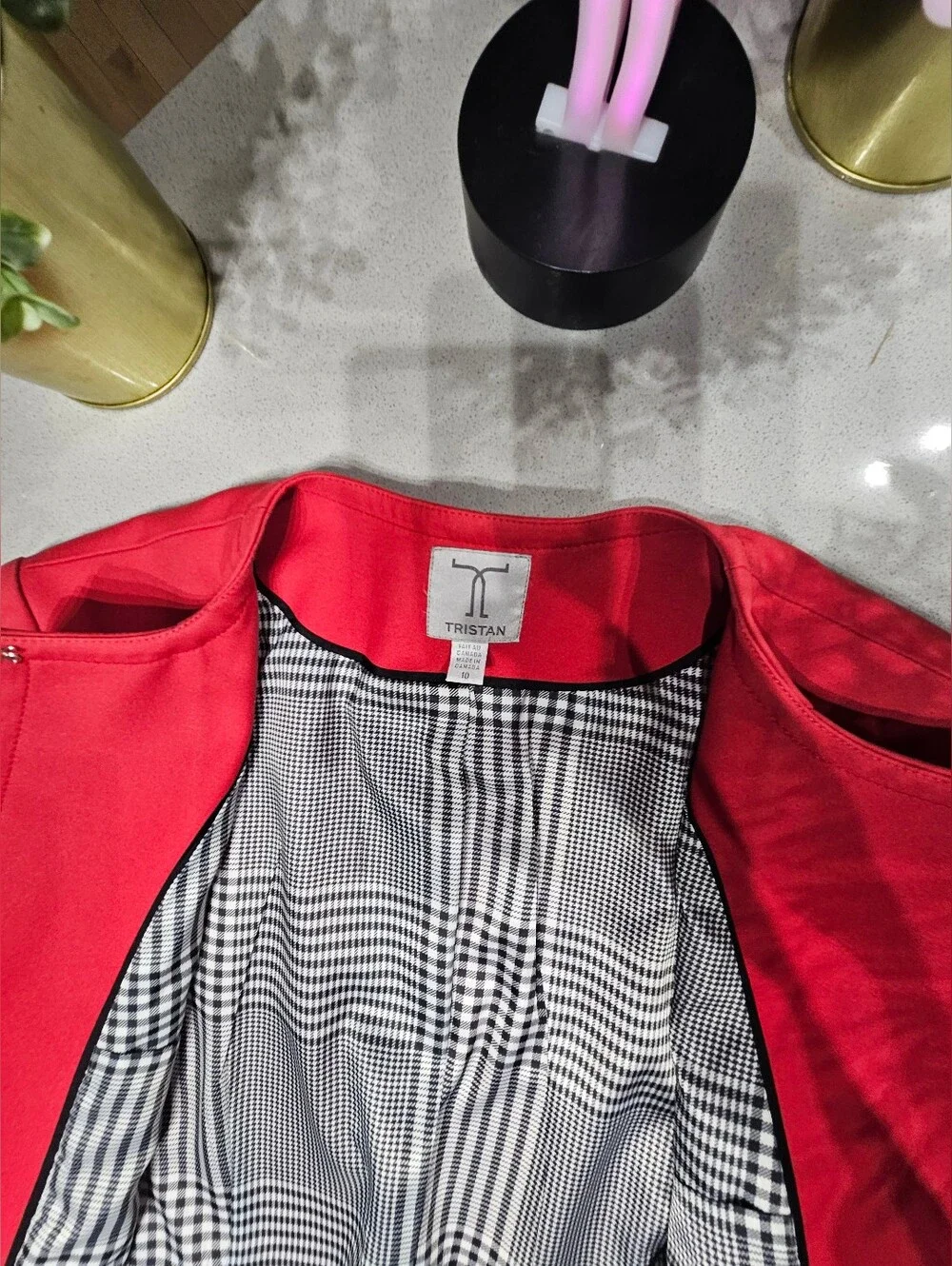 Tristan | Jackets & Coats | Tristan Chic Veston Structur Doubl Rouge ...